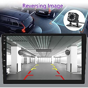 (2G+16G)BAJKQKAI Android 11 Car Stereo Double Din 10.1 Inch Touch Screen Car Radio in Dash GPS Navigation Bluetooth FM Radio with Dual USB WiFi Mirror Link for iOS/Android Phones +12 LED Backup Camera