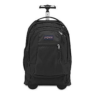 JanSport Driver 8 Rolling Backpack and Computer Bag, Black - Durable Laptop Backpack with Wheels, Tuckaway Straps, 15-inch Laptop Sleeve - Premium Bag Rucksack