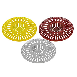 Sink Strainer 3 Inch - Plastic Bathtub Hair Catcher for Drain - Kitchen Drain Catcher for Food, Waste, 3 Pcs - Accessories for Bathroom and Kitchen