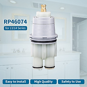 Catilon RP46074 Valve Cartridge Assembly Replacement for Delta 13/14 Series Single Handle Shower Faucet, Type P Shower Cartridge, Universal Valve Cartridge Assembly