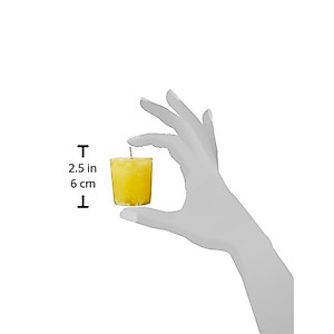 Aroma Naturals Ambiance Votive Candle, Yellow/Orange/Lemongrass, 6 Count