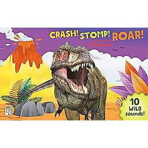 Crash! Stomp! Roar! Let's Listen To Dinosaurs! 10-Button Sound Book, Gifts For Little Dino Lovers