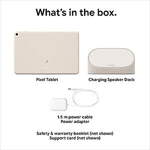 Google Pixel Tablet with Charging Speaker Dock - Android Tablet with 11-Inch Screen, Smart Home Controls, and Long-Lasting Battery - Hazel/Hazel - 128 GB