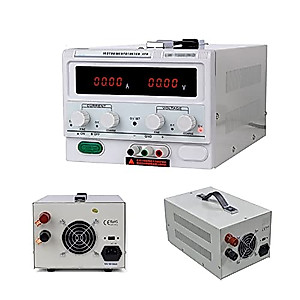 DC Power Supply, 15V 60A 60V 20A 100V 5A Laboratory Stabilizer DC Power Supply Adjustable Voltage Regulator Switching Variable Bench Source,Electroplating DIY(15V 20A)