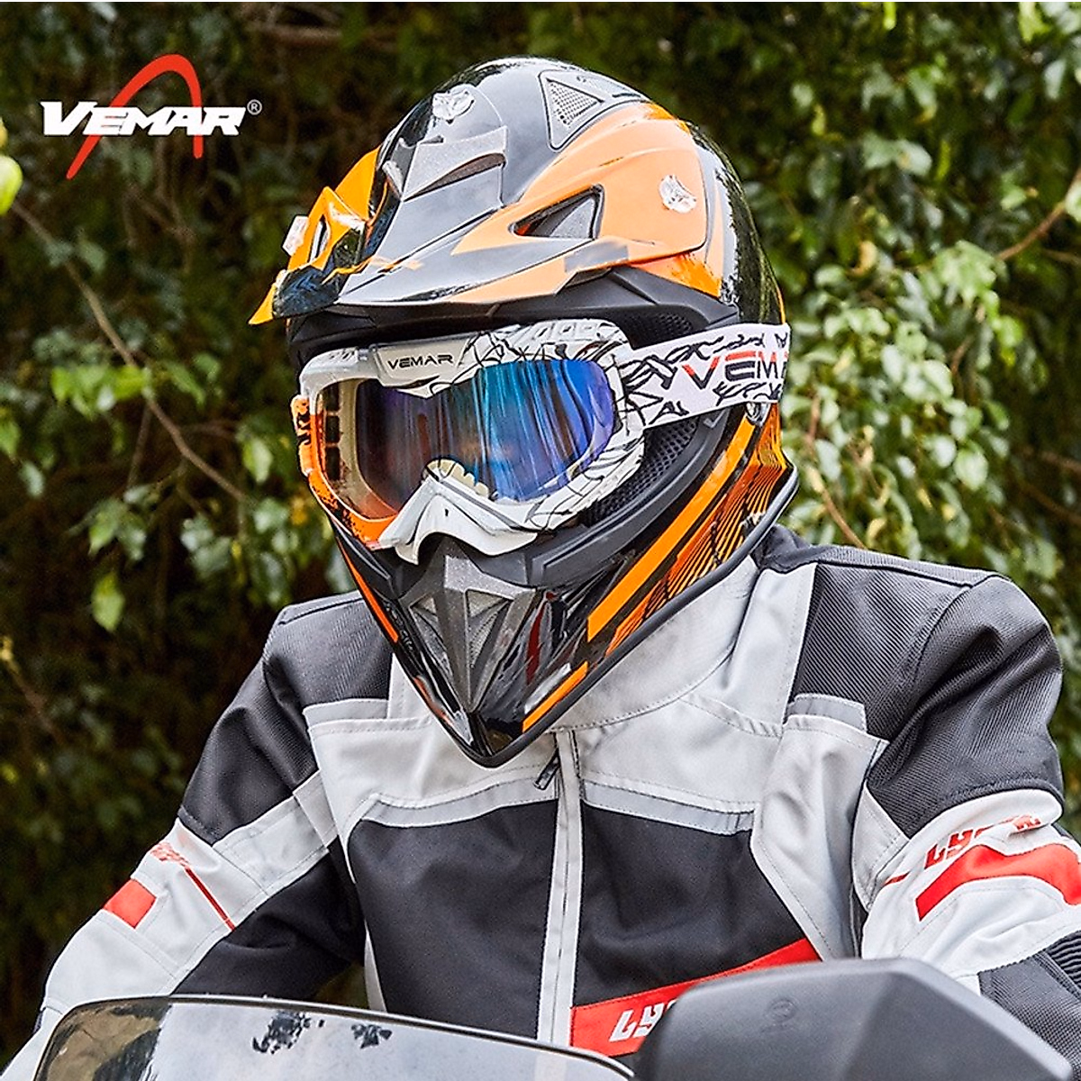 Wonzone Windproof Dustproof Motorcycle Cross Country Sunglasses Snowboard Ski Goggles Adjustable UV Protective Outdoor Glasses Anti-Fog Eyewear Combat Skiing Snow Goggles (Blue)