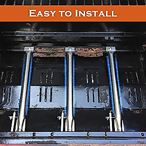 Hongso 15 3/8" Grill Burners and 16 1/4" Heat Plates for Kenmore 119.16676800 119.17676800 119.16434010 119.16658011 Grill Models