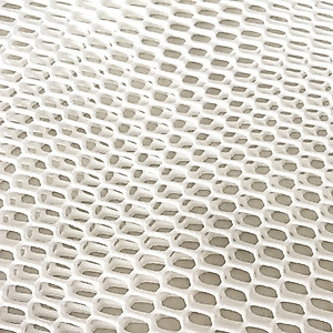 Flowertree Carry All Plain Canvas Mesh Tote Sheer Summer Shopping Bag White