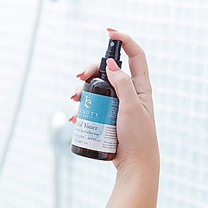 Facial Toner with Organic and Natural Witch Hazel Rose Water Astringent - Best Hydrating and Clarifying Face Spray for Daily Use, No Alcohol or Oil, Skin Cleansing for Men and Women, 4oz