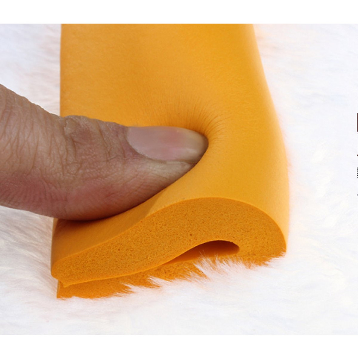 Orange 2x2 Meters (13 FT) U Shape Glass Table Edge Protectors Premium High Density Foam Baby Safety Bumper Guard Foam Strip