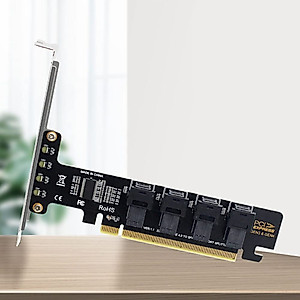 Viupolsor NGFF PCI-E 16X to 4 Ports U.2 NVME Split Expansion Card SFF-8639/8643 NVME PCIE SSD Adapter for Mainboard SSD