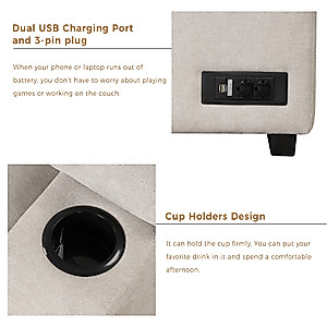 P PURLOVE 87.4" Sleeper Sofa Bed,2 in 1 Pull Out Sofa Couch L Shape Couch with Storage Ottoman for Living Room Sectional Couches for Apartment