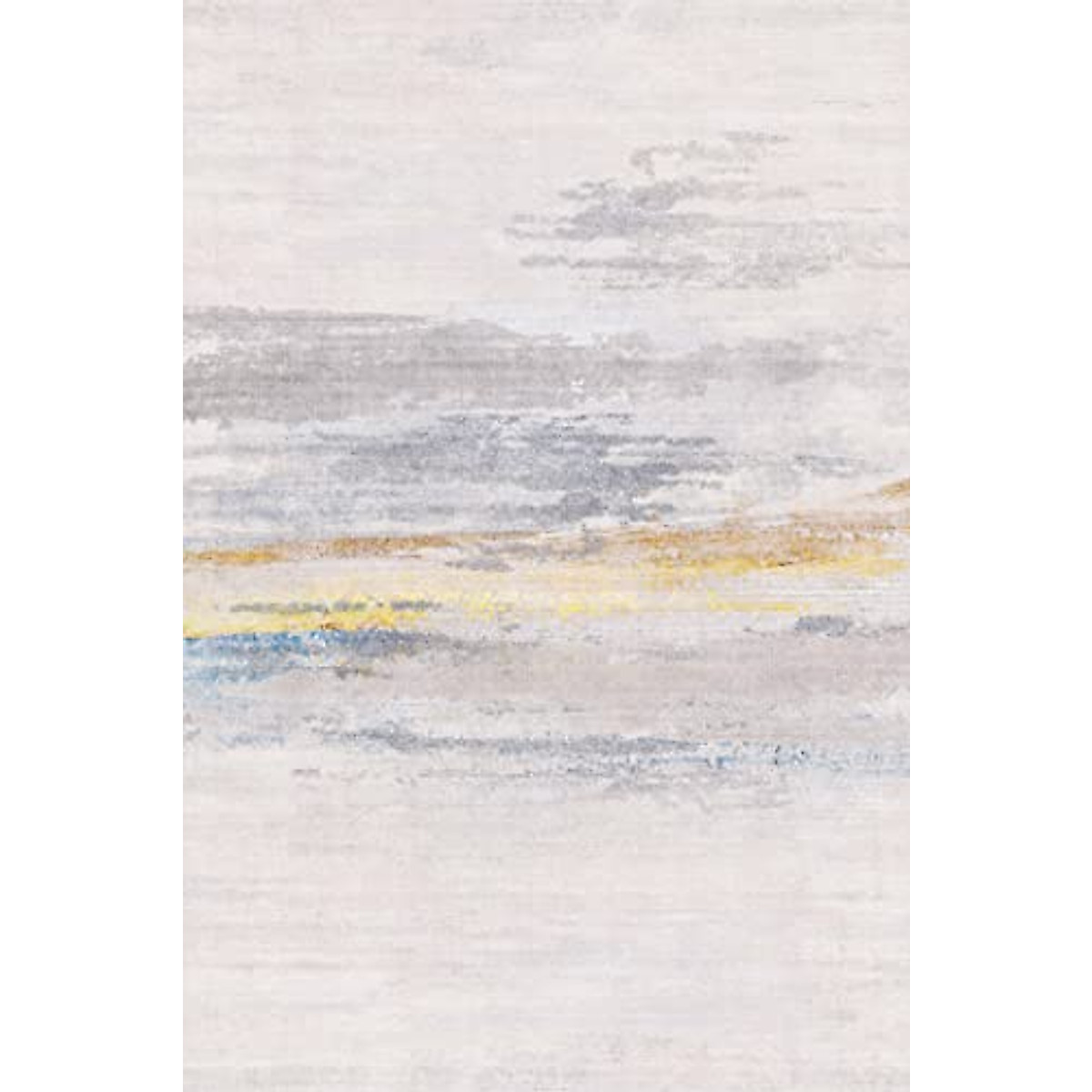 FINOREN Abstract Vignetting Area Rugs for Living Room,Bedroom,Hallway,Dining Room,Non-Shedding,Non Slip Backing,Floor Decoration Carpets,Gray-Golden,5x7 Feet