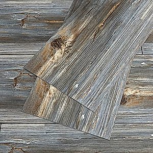 VEELIKE 12-Pack 6''x36'' Blue Reclaimed Wood Vinyl Flooring Peel and Stick Waterproof Wood Look Vinyl Plank Flooring Self Adhesive Renter Friendly Floor Stickers for Bathroom Bedroom Kitchen Basement