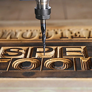 SpeTool Tapered Ball Nose Spiral Router Bit 1.0mm Tip Diameter ( 0.5mm Radius ) 4.82 Deg for CNC Milling Engraver Carving Bits