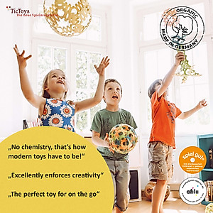 BINABO Construction Toy - Open-Ended, Easy Connections, Create Anything! - Made from 100% Plant-Based Bioplastic (60 Pieces)