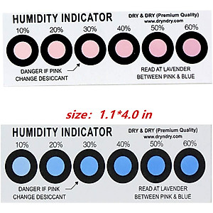 50PCS Dry Premium Humidity Indicator Cards (Reusable) 10-60% 6 Spot