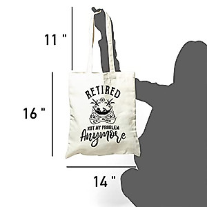 ForbiddenPaper Funny Retirement Gift Retired Natural Cotton Canvas Reusable Tote Bag for Women Men | Retirement Themed Shopping Bag