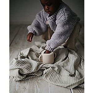 mushie Silicone Snack Cup | Spill Proof Food Container for Toddler and Baby (Blush)