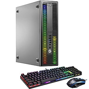 HP RGB Lights PC Desktop Computer Intel Core i7-6700 3.40Ghz Proccesor 32GB DDR4 Ram 1TB SSD, NVIDIA GeForce GT 1030 Graphics, Windows 10 Pro (Renewed)