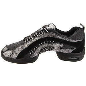 Sansha Women's Electron Canvas-W, Black/Silver, 9 8 M US