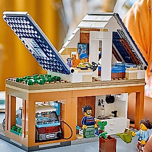 LEGO My City Family House and Electric Car 60398 Building Toy Set, includes a Kitchen, 2 Bedrooms, Greenhouse, Solar Panels Plus 3 Minifigures and a Puppy, Gift Idea for Ages 6+