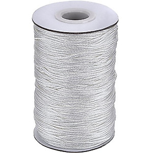 109 Yards/Roll White Braided Lift Shade Cord for Aluminum Blind Shade, Gardening Plant and Crafts (1.4 mm)
