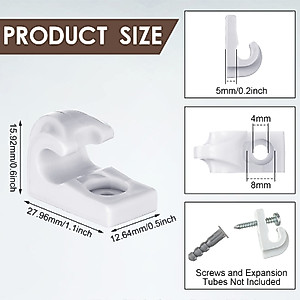 Wire Shelf Loop Clip Down Wall Clip Plastic Closet Shelves Clips Heavy Duty Shelf Bracket for Wire Shelving, Screws and Expansion Tube Not Included (White, 50 Pieces)