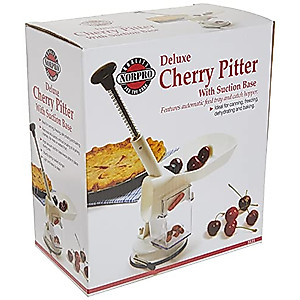 Norpro Deluxe Cherry Pitter Automatic Feed Tray, 1.75in/4.5cm, As Shown