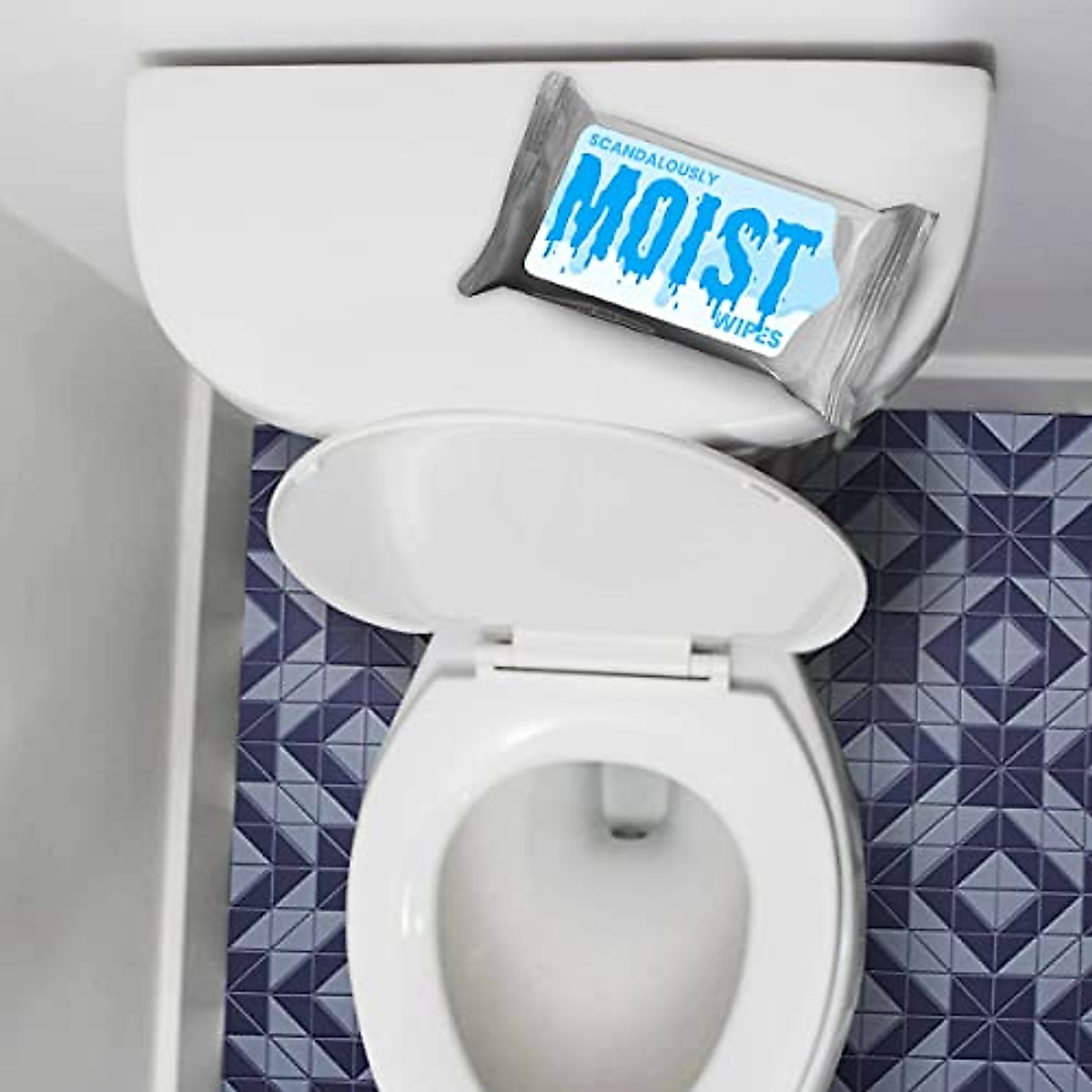 Scandalously Moist Wipes Pocket Size Wet Towelettes - Funny Travel Wipes for Women Stocking Stuffer Ideas Disposable 15 Count