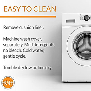 K&H PET PRODUCTS Self-Warming Lounge Sleeper Dog Bed Medium 24 X 30 Inches Brown Paisley Print