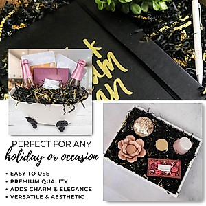 MagicWater Supply Crinkle Cut Paper Shred Filler (1/2 LB) for Gift Wrapping & Basket Filling - Red Gold