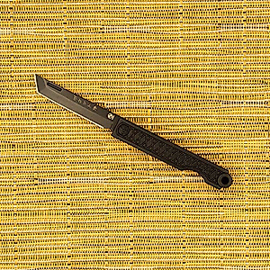 STATGEAR Pocket Samurai Folding Tanto Micro Knife - Slipjoint Edition | Small EDC Mini Knife | Black