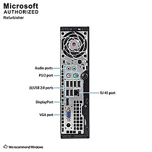 HP Elite 8300 Ultra Slim Desktop Computer, Intel Quad Core i5-3470S CPU, 8GB DDR3, 500GB HDD, USB 3.0, Windows 10 Pro (Renewed)