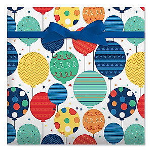 Current Silver Paisley with Stripes Wedding, Reversible Double-Sided Jumbo Gift Wrap Roll, 23 inches x 32 feet per roll