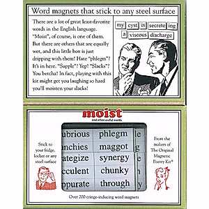 Magnetic Poetry - Moist Kit - Uncomfortable Words for Your Refrigerator - Write Poems and Letters on The Fridge - Made in The USA
