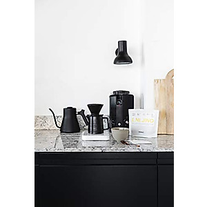 mondays. Pour Over Coffee Maker Set, Premium Black Ceramic V60 Dripper & Decanter, 1-2 Cup Home Filter Coffee Maker (Black)