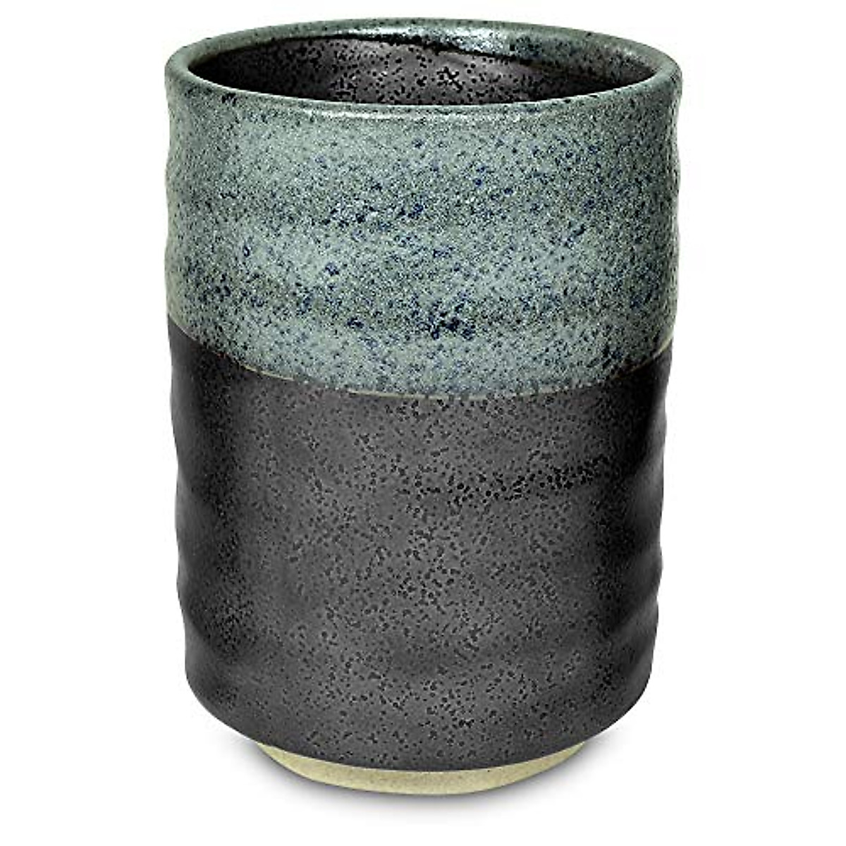 Mino Ware Traditional Japanese Yunomi Tea Cups, Set of 2, Kurosuisho for Green Tea, Matcha Tea 3.14 inch