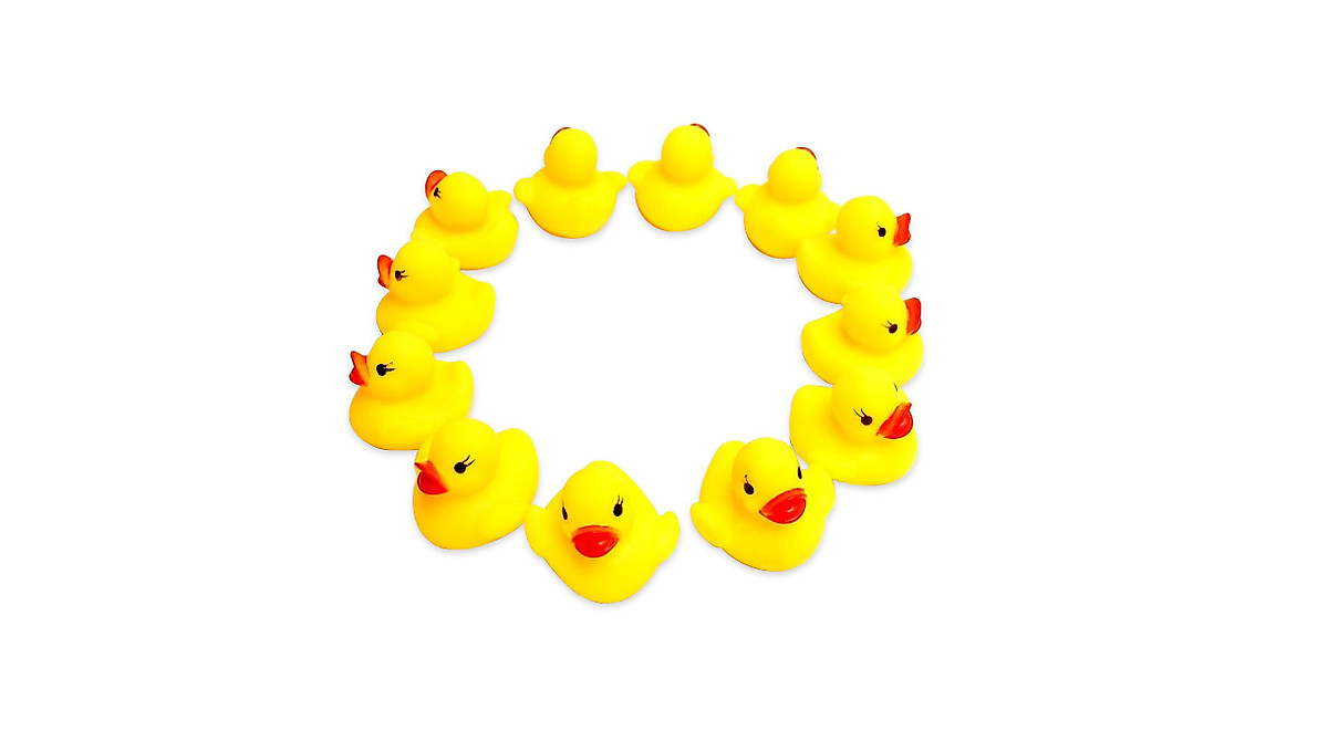 48 Rubber Duckies for Fun Bath Time Play