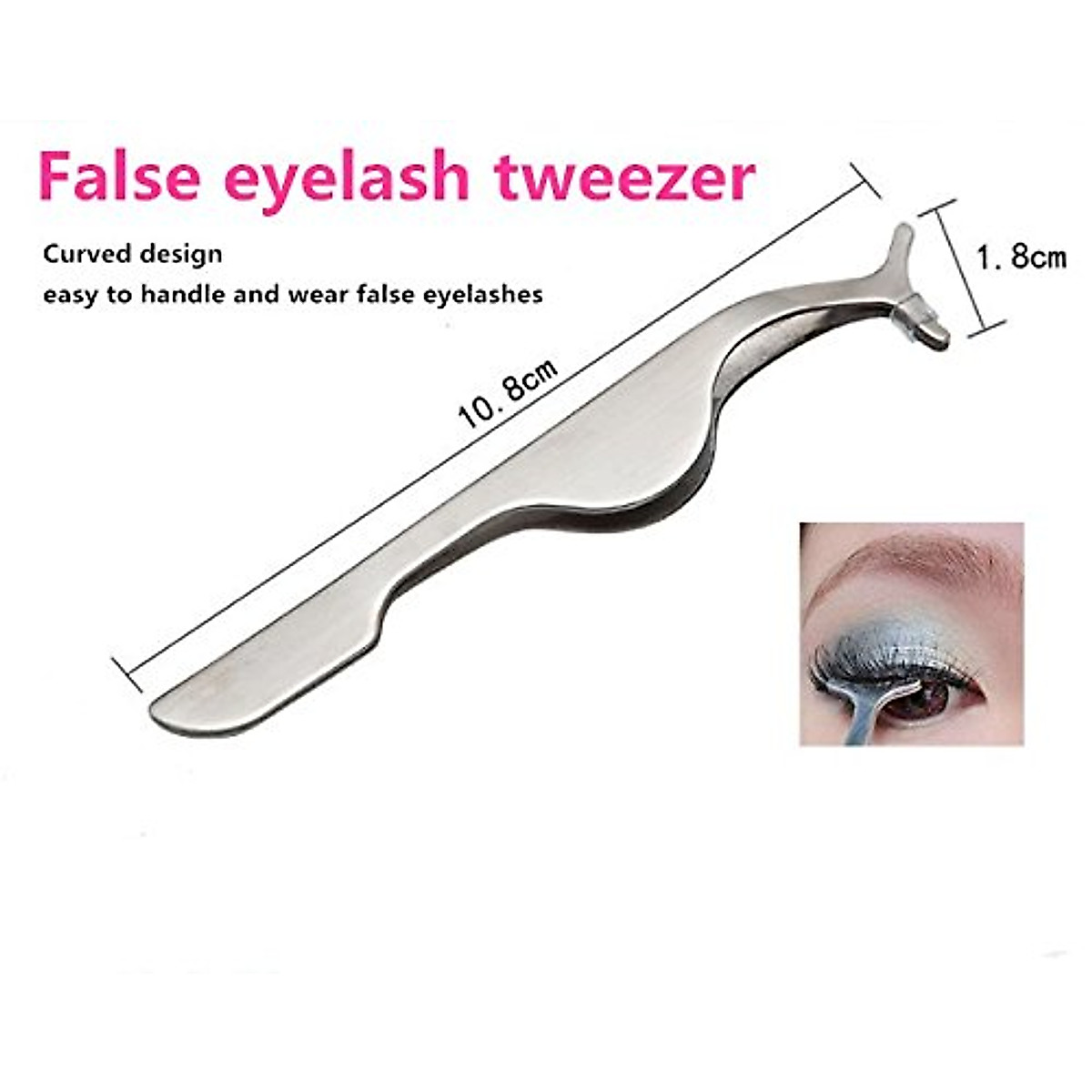 Yimart Professional Eyebrow Tweezer Set False Eyelash Extension Tool Kits Set Eyebrow Tweezers Eyebrow Trimmer Stainless Steel Eye Lashes Tweezers 7Pcs Grafting false eyelashes Makeup Accessories