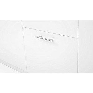 ZURI Furniture Reagan Modern Polished Office Storage and Filing Cabinet Credenza - White