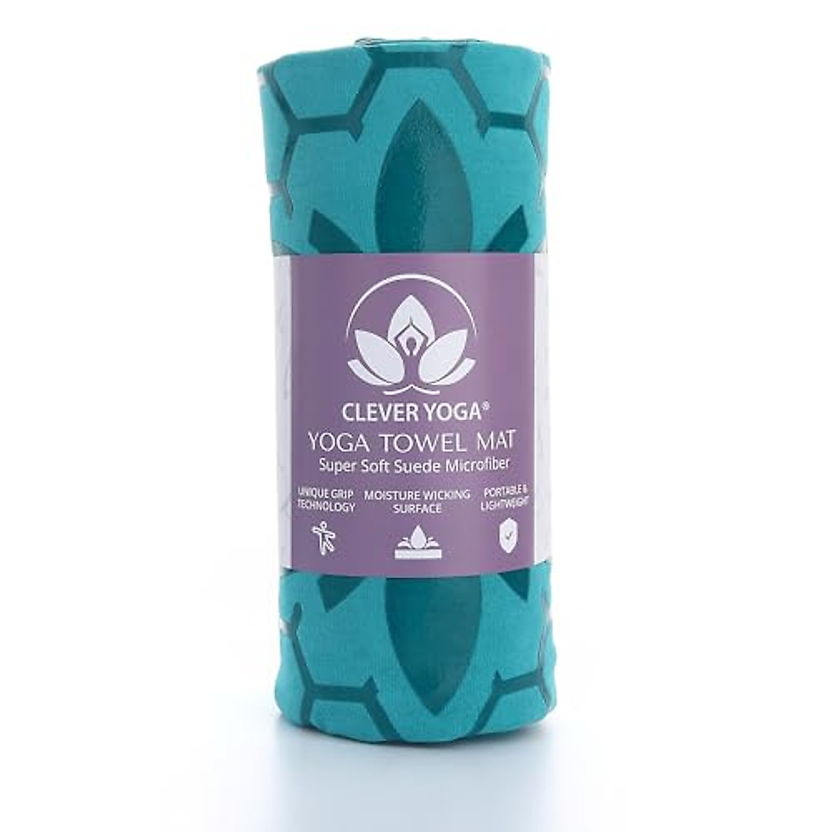 Clever Yoga Mat Towel Non-Slip for Hot Yoga. Grippy Double Sided Suede Microfiber Towel Non-Slip Grip. Multifunctional - No Slip Yoga Mat Towel - Mat Cover - The Travel Yoga Mat Non Slip