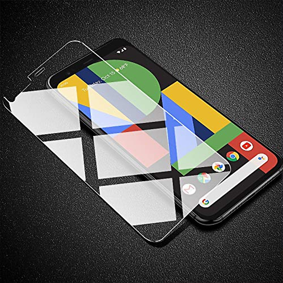 for Google Pixel 4 XL Screen Protector Tempered Glass, (2pcs) High Clear Thin Anti-stratch Screen Protector Protective Film for Pixel 4XL [Not Full Coverage]