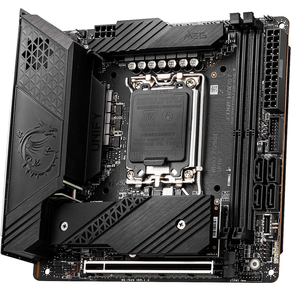 MSI MEG Z690I Unify Gaming Motherboard (Mini ITX, 12th Gen Intel Core, LGA 1700 Socket, DDR5, PCIe 5, 2.5G LAN, M.2 Slots, Wi-Fi 6E) (Renewed)
