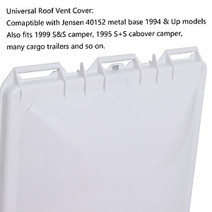 Wadoy 13 x 13 inch RV Camper Vent Cover/Lid Comaptible with Jensen 40152 Metal Base 1994 & Up Models, Universal Roof Vent Cover Replacement for RV, Trailer, Camper, Motorhome