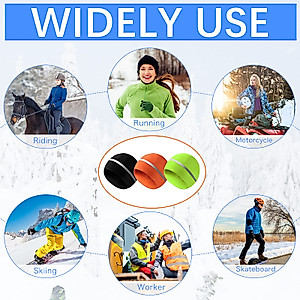 3 Pieces Reflective Fleece Hat Neon Safety Beanies Adult High Visibility Skull Watch Hat with Reflective Stripe (Fluorescent Green, Fluorescent Orange, Black)