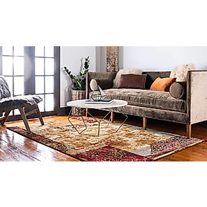 Unique Loom Barista Collection Area Rug - Arusha (2' 2" x 3' 1" Rectangle, Beige/ Black)