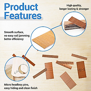 meite 23 Gauge Pin Nails, 3/4-Inch Micro Headless Pins for Pin Nailer - Copper Plated Pins Nails for Nail Gun, Ideal for Fine Woodworking and Trim Work (10,000 PCS)