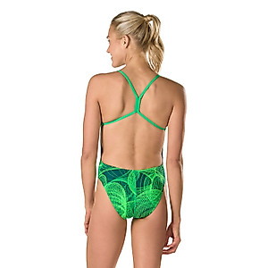 Speedo Women's Swimsuit One Piece Endurance+ Strong Back Printed Team Colors - Manufacturer Discontinued