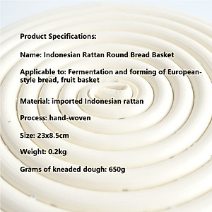 JKARY Wood Pulp Bamboo Bread Proofing Basket Set of 2 9 Inch Round Bread Fermentation Basket Bulk Baking Supplies Sourdough Bowl Baguette Tray for Bread Dough Sourdough Couche Pizza Dough with Cover