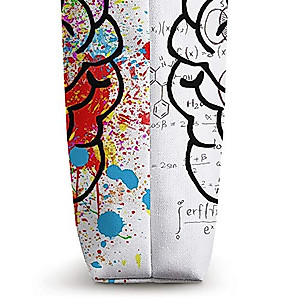 Brain Parts Art-Work Math Cool Colorful Neuro-science Gifts Tote Bag